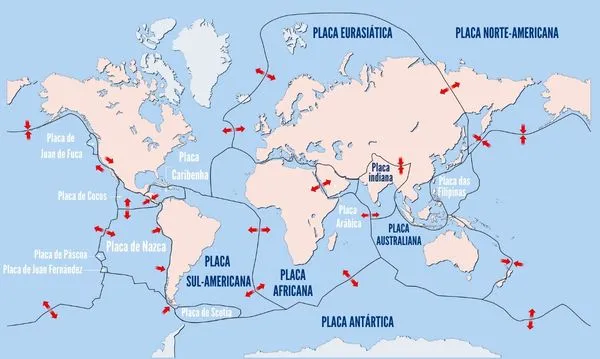 Mapa Sismográfico Mundial Com Terremotos Cinturões Afro Asiáticos E ...
